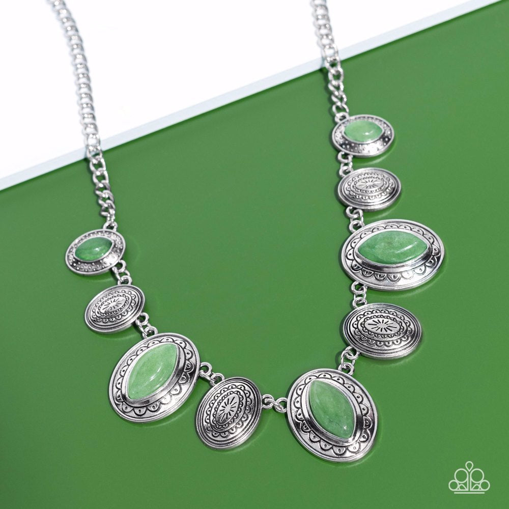 Textured Trailblazer Green Necklace Paparazzi